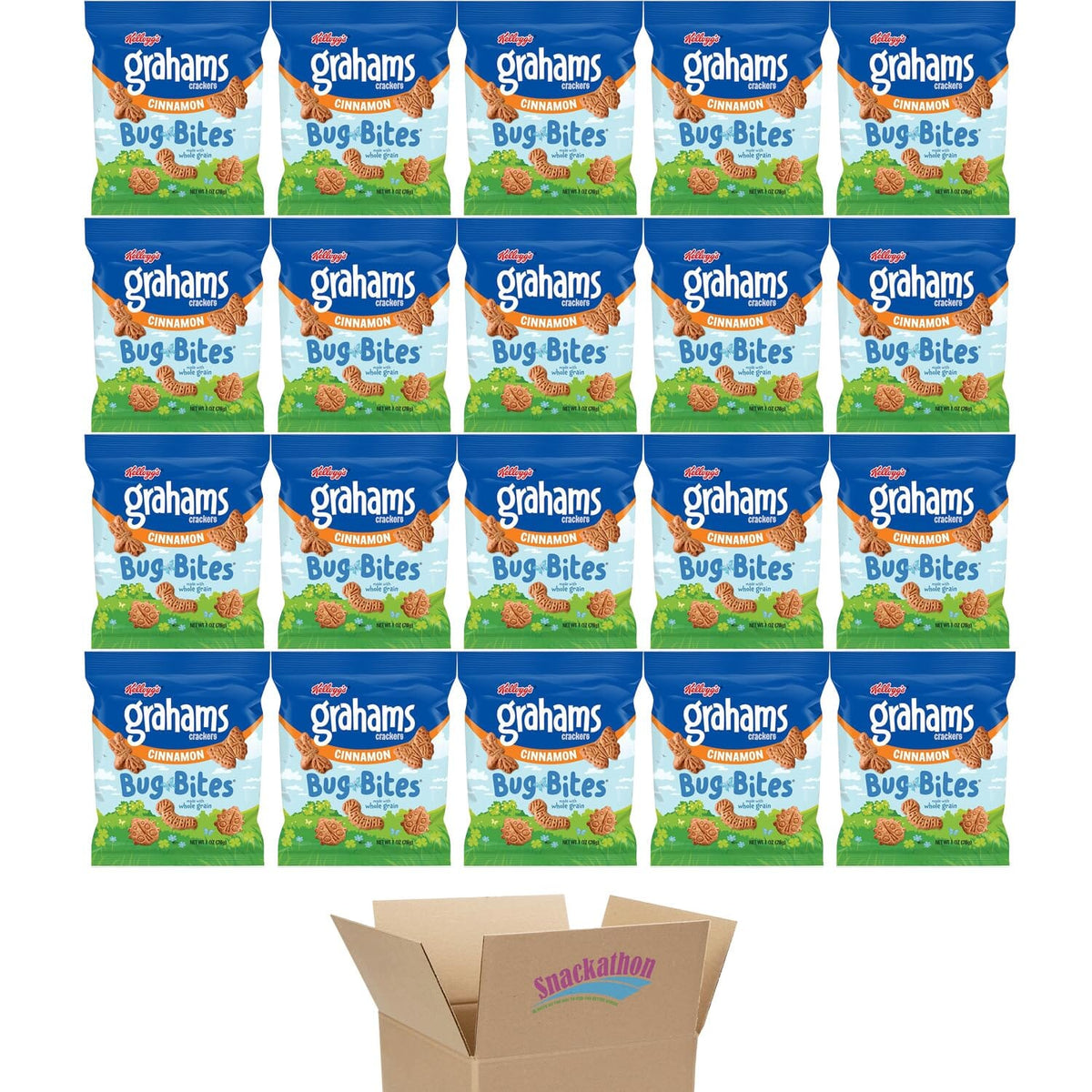 Kellogg's Keebler Bug Bite Graham Cracker Snack Packs, Cinnamon, 1 Oun ...