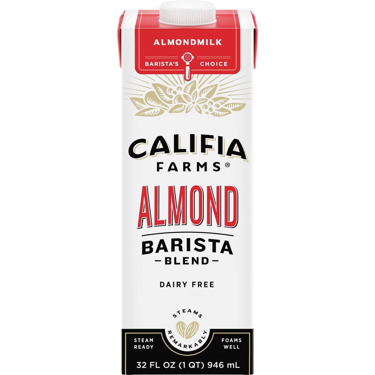Califia Farms Original Barista Blend Almond Milk, Dairy-Free, 32 fl oz ...