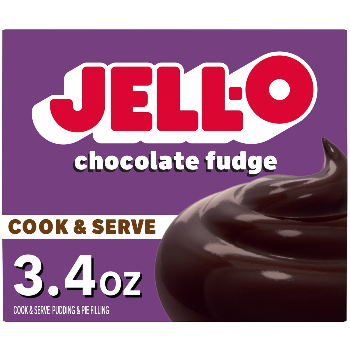Jell-O Cook & Serve Chocolate Fudge Artificially Flavored Pudding & Pi ...