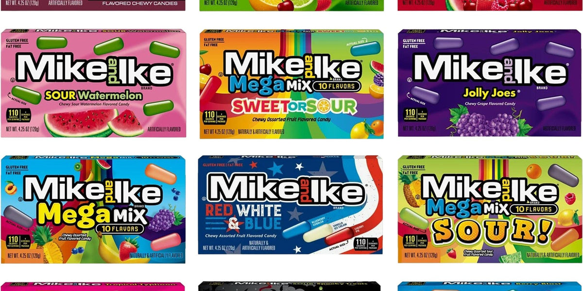 Mike and Ike Chewy Candy, Theater Box, Variety 12 Flavors, 4.25 Ounce ...