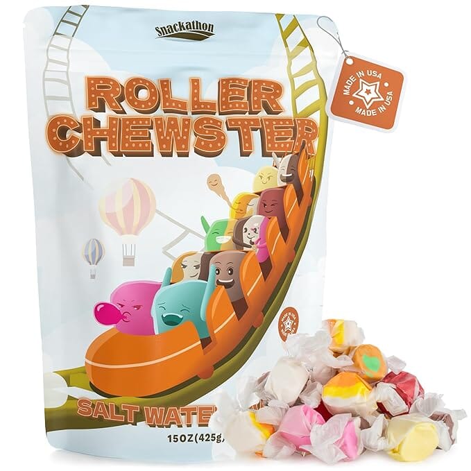 Snackathon Salt Water Taffy, Roller Chewster Assorted Mix, 15 oz ...