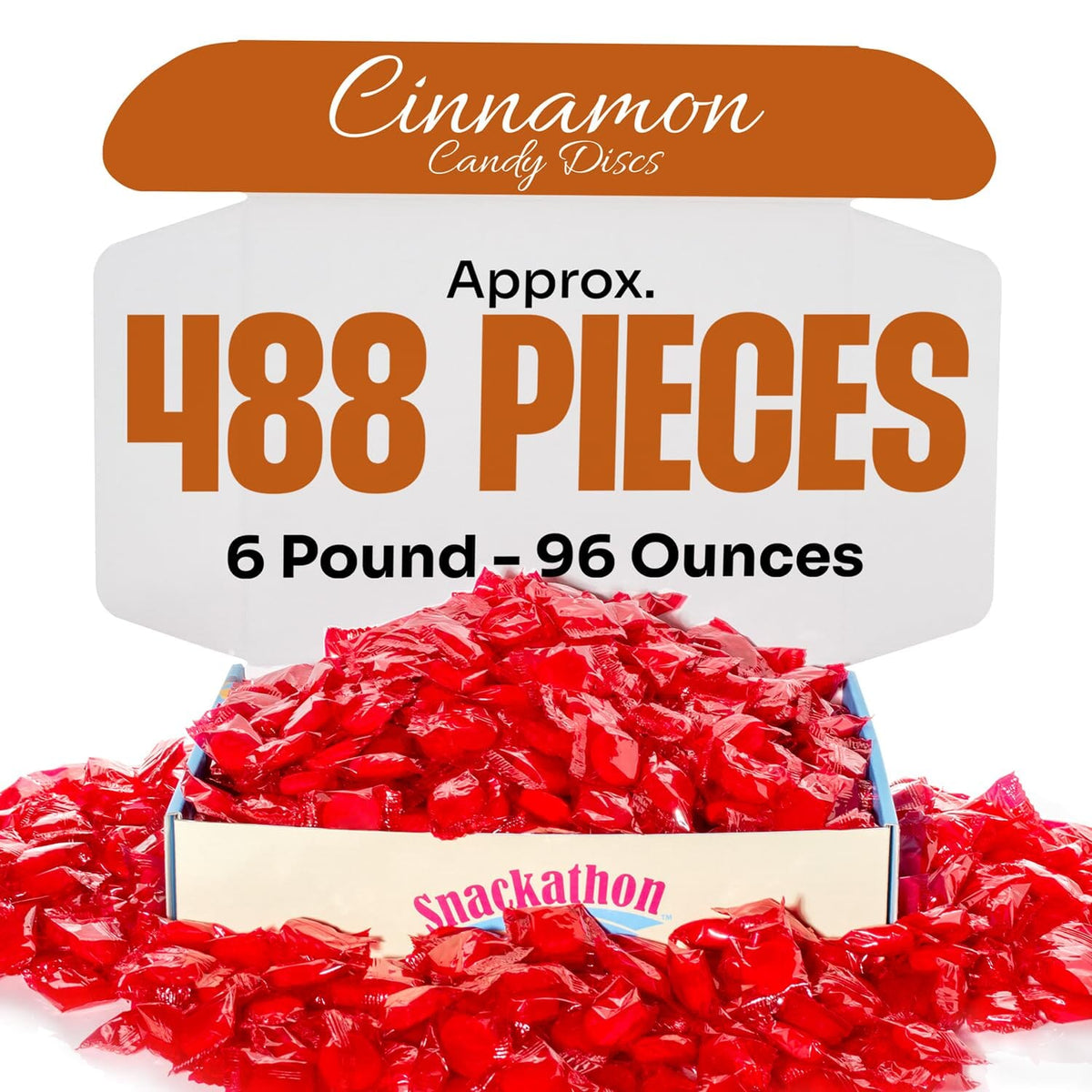 Snackathon Cinnamon Hard Candy, Individually Wrapped Discs, 6 lb ...