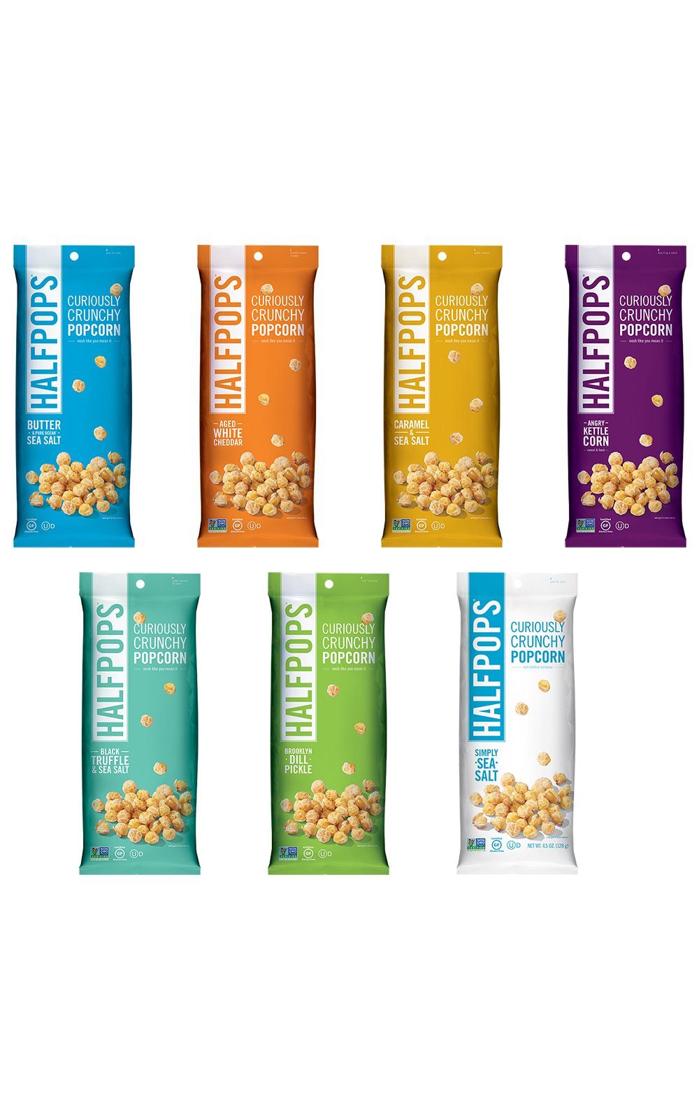 Halfpops - Curiously Crunchy Popcorn — Snackathon Foods