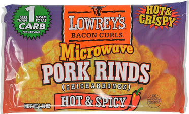 Lowrey's Bacon Curls Microwave Pork Rinds (Chicharrones) — Snackathon Foods