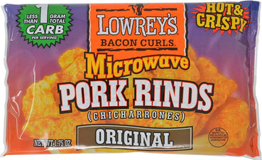 Lowrey's Bacon Curls Microwave Pork Rinds (Chicharrones) — Snackathon Foods