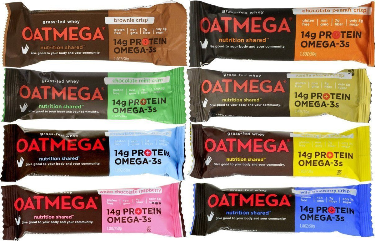Oatmega Grass-fed Whey Protein Bars — Snackathon Foods