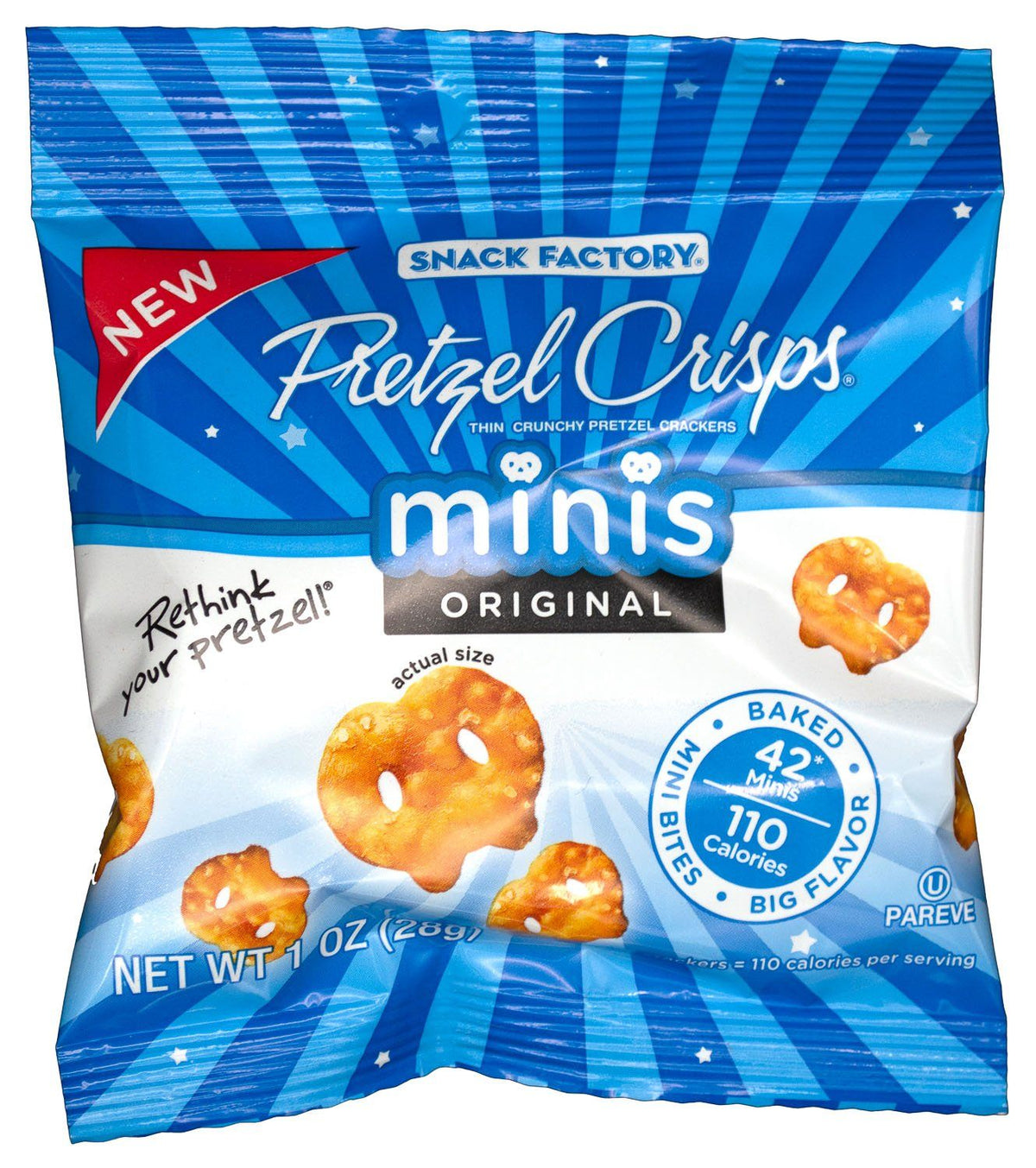 Snack Factory Pretzel Crisps Minis Original — Snackathon Foods