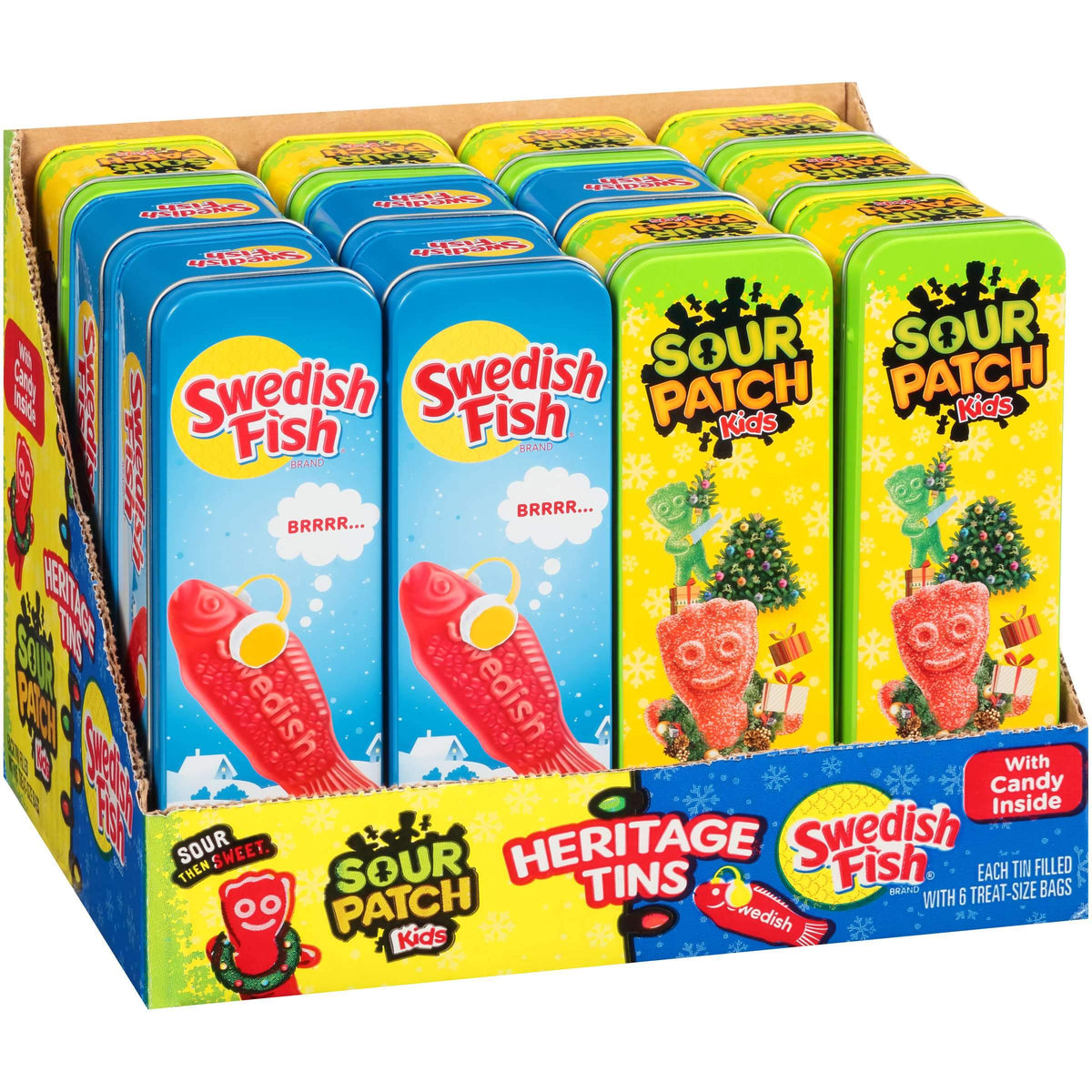 Sour Patch Kid's and Swedish Fish Holiday Heritage Tin — Snackathon Foods